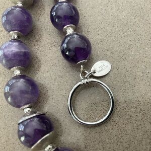 Mma | Jewelry | Amethyst Bead And Sterling Necklace | Poshmark